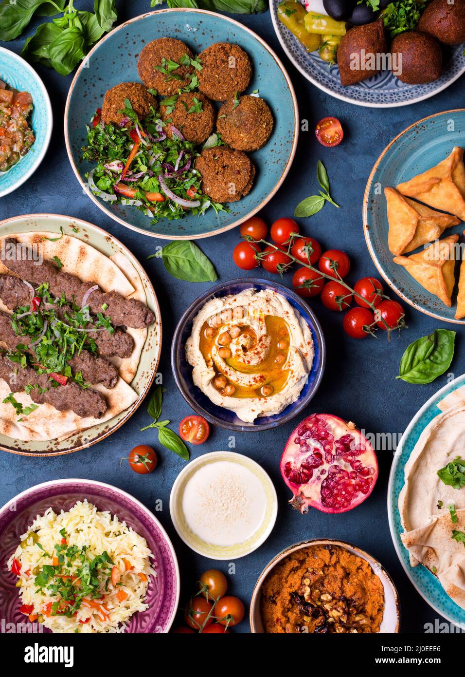 Arabic dishes and meze Stock Photo - Alamy