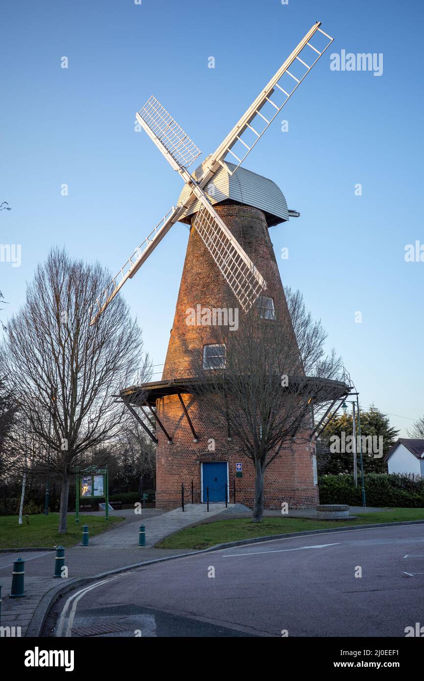Rayleigh smock windmill, a Grade II listed building Stock Photo - Alamy