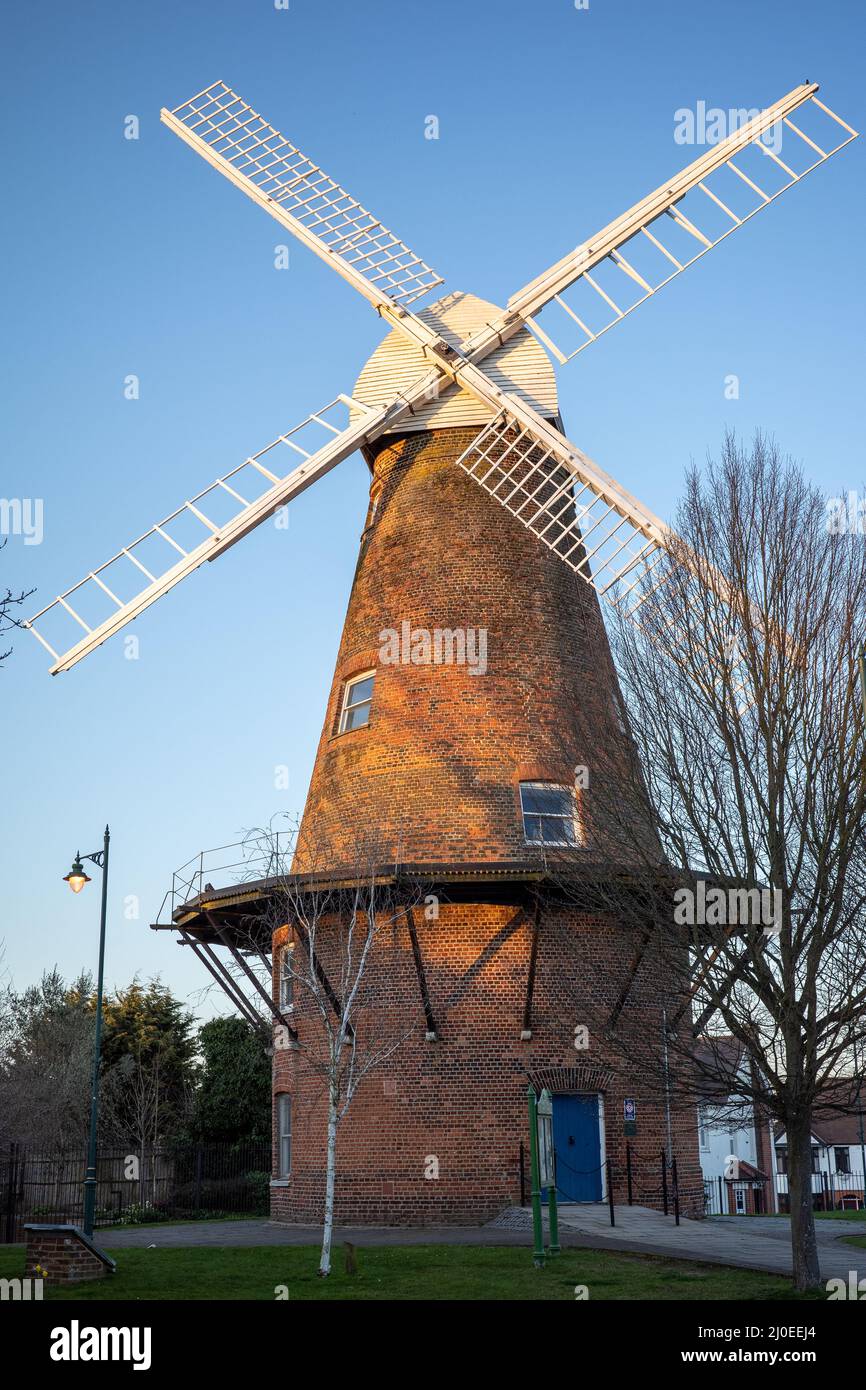 Rayleigh smock windmill, a Grade II listed building Stock Photo - Alamy