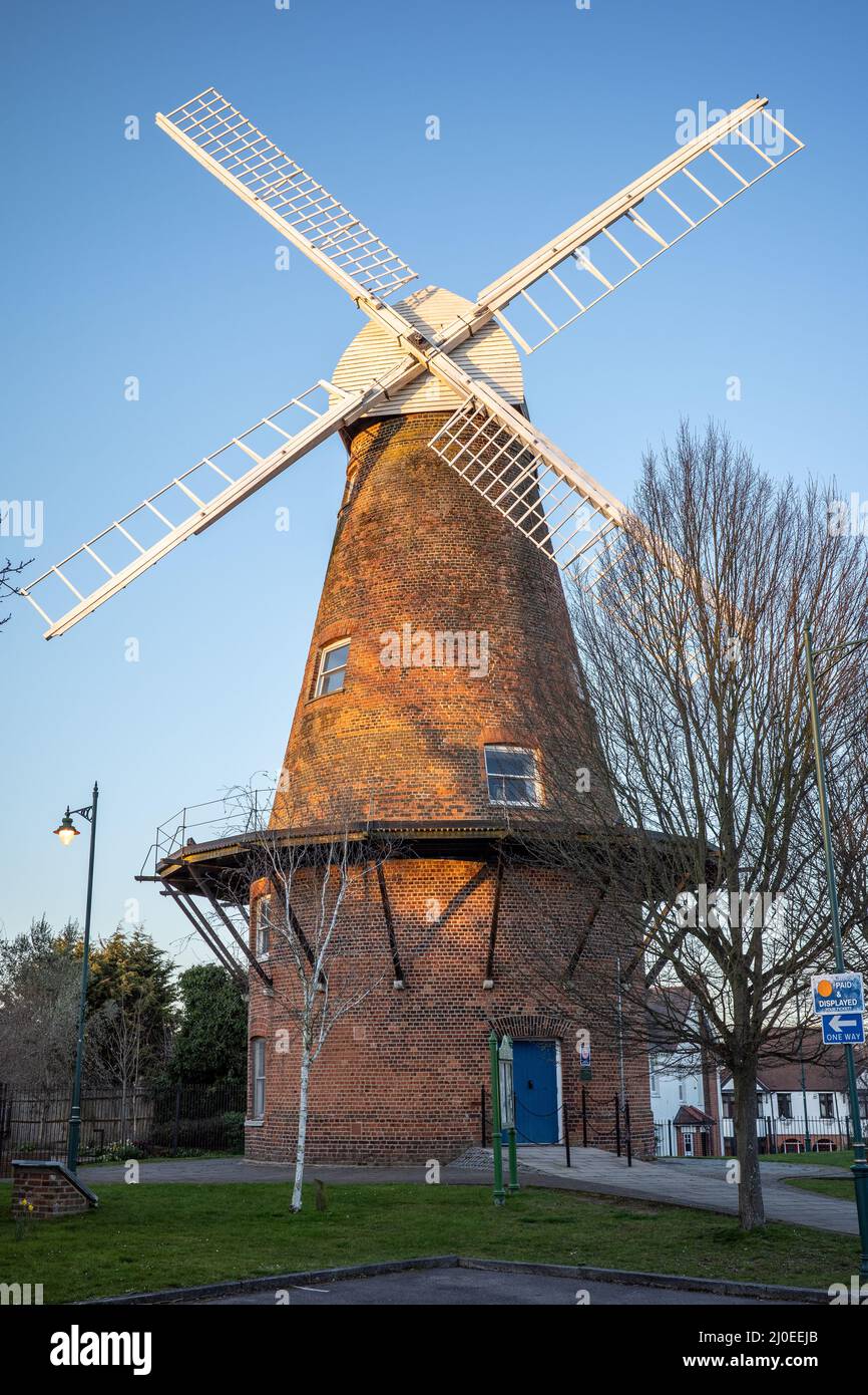 Rayleigh smock windmill, a Grade II listed building Stock Photo - Alamy