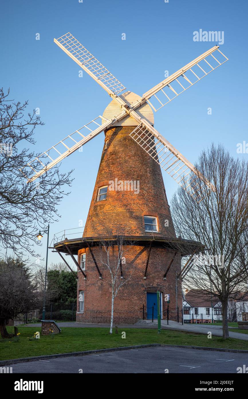Rayleigh smock windmill, a Grade II listed building Stock Photo - Alamy