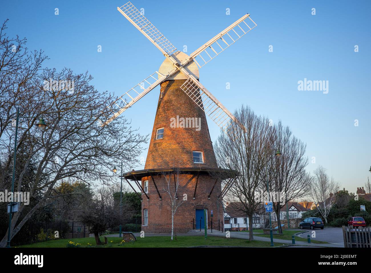 Rayleigh smock windmill, a Grade II listed building Stock Photo - Alamy