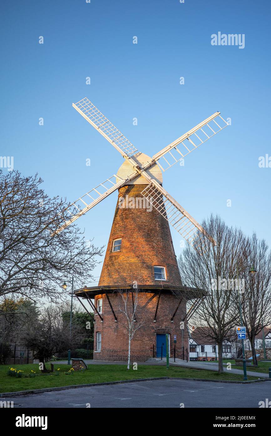 Rayleigh smock windmill, a Grade II listed building Stock Photo - Alamy