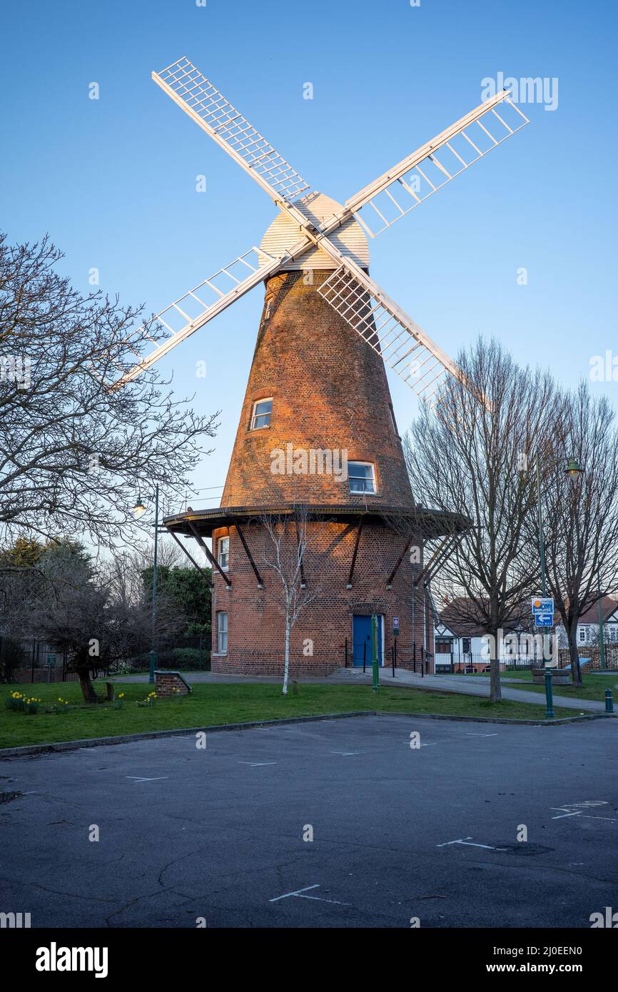 Rayleigh smock windmill, a Grade II listed building Stock Photo - Alamy
