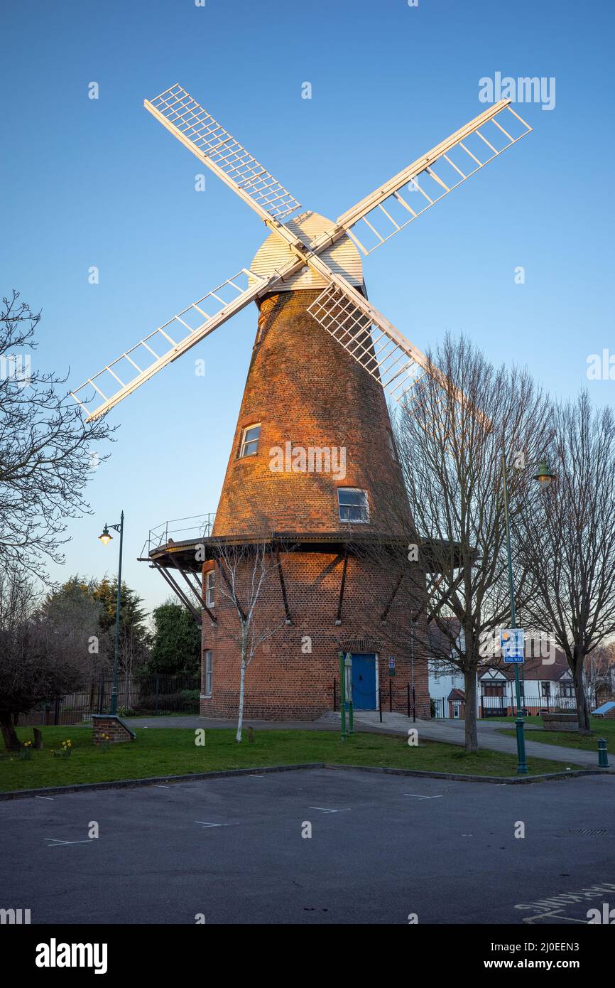 Rayleigh smock windmill, a Grade II listed building Stock Photo - Alamy