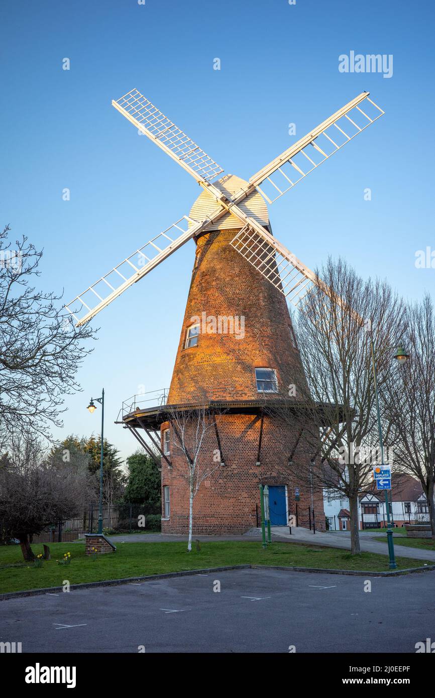Rayleigh smock windmill, a Grade II listed building Stock Photo - Alamy