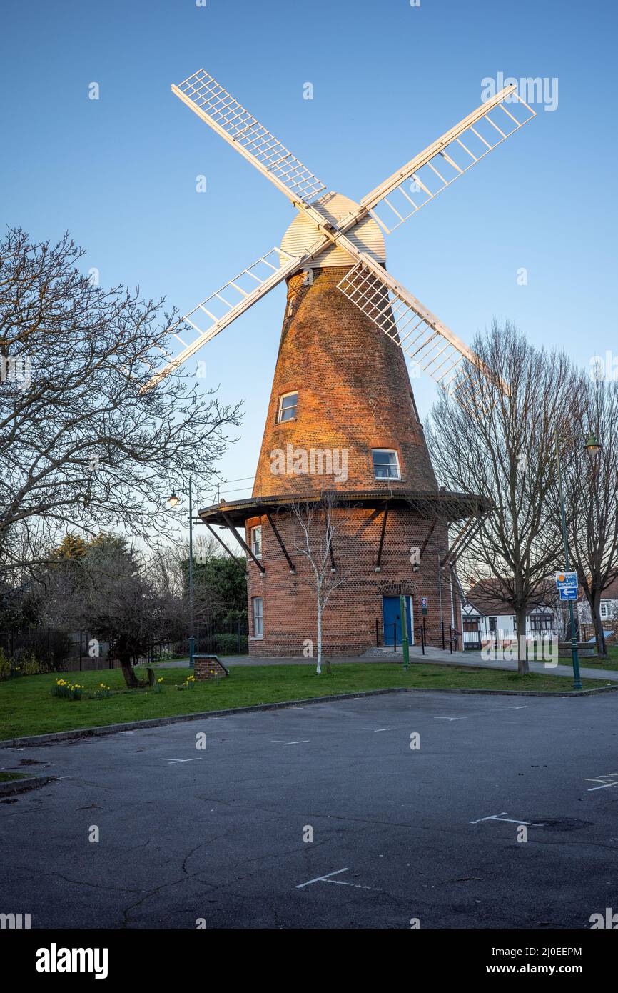 Rayleigh smock windmill, a Grade II listed building Stock Photo - Alamy
