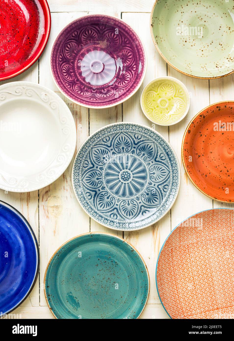 Dining plates from above hi-res stock photography and images - Alamy