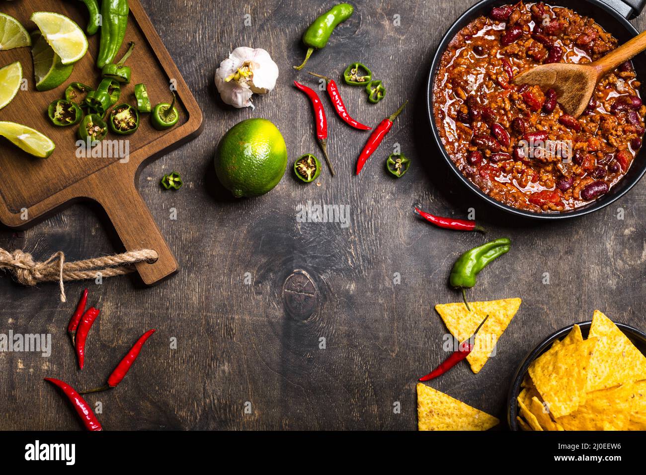Chili con carne background Stock Photo - Alamy