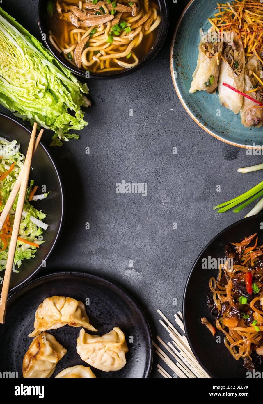 Chinese food background Stock Photo - Alamy