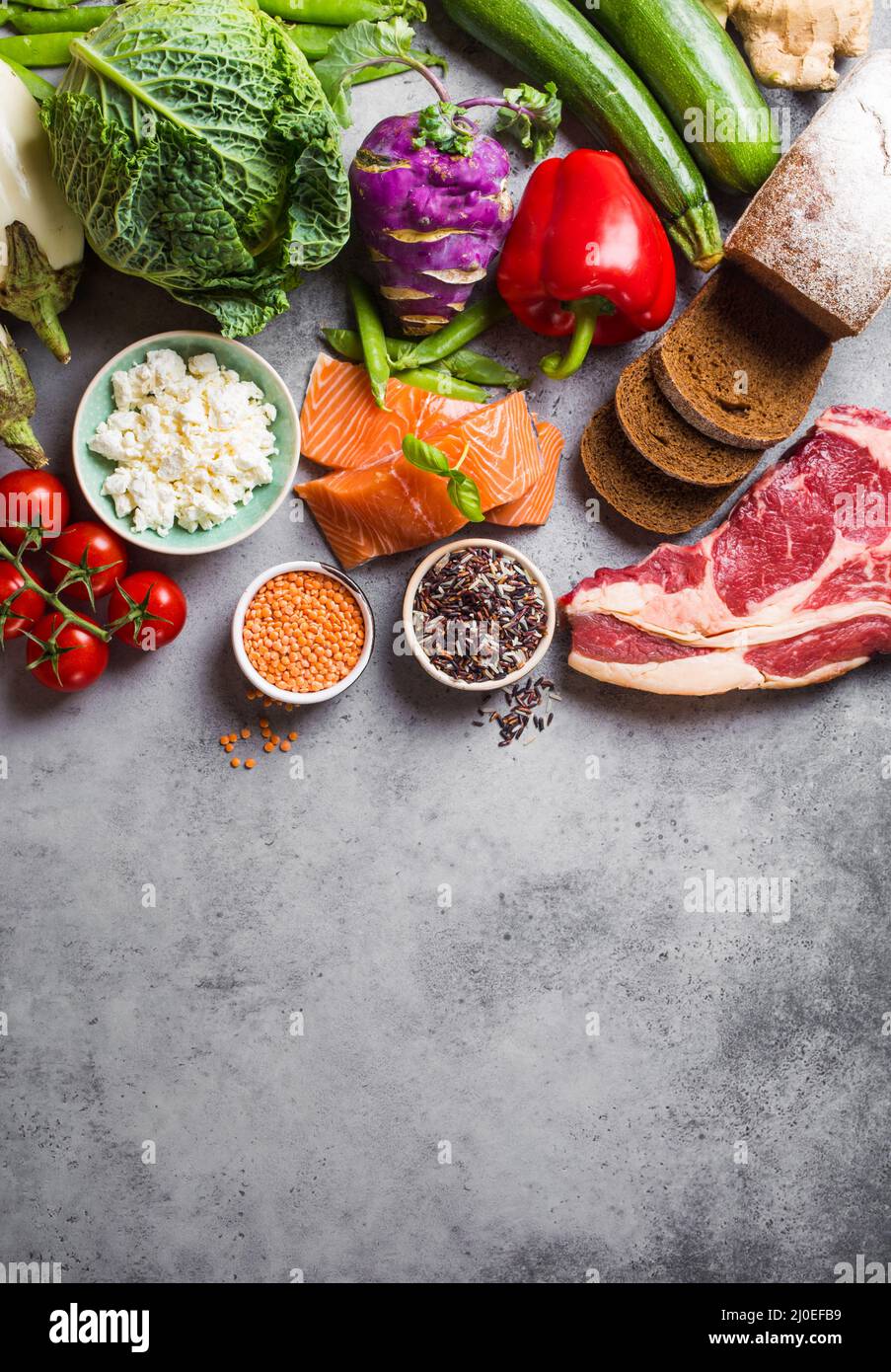 Healthy food ingredients Stock Photo - Alamy