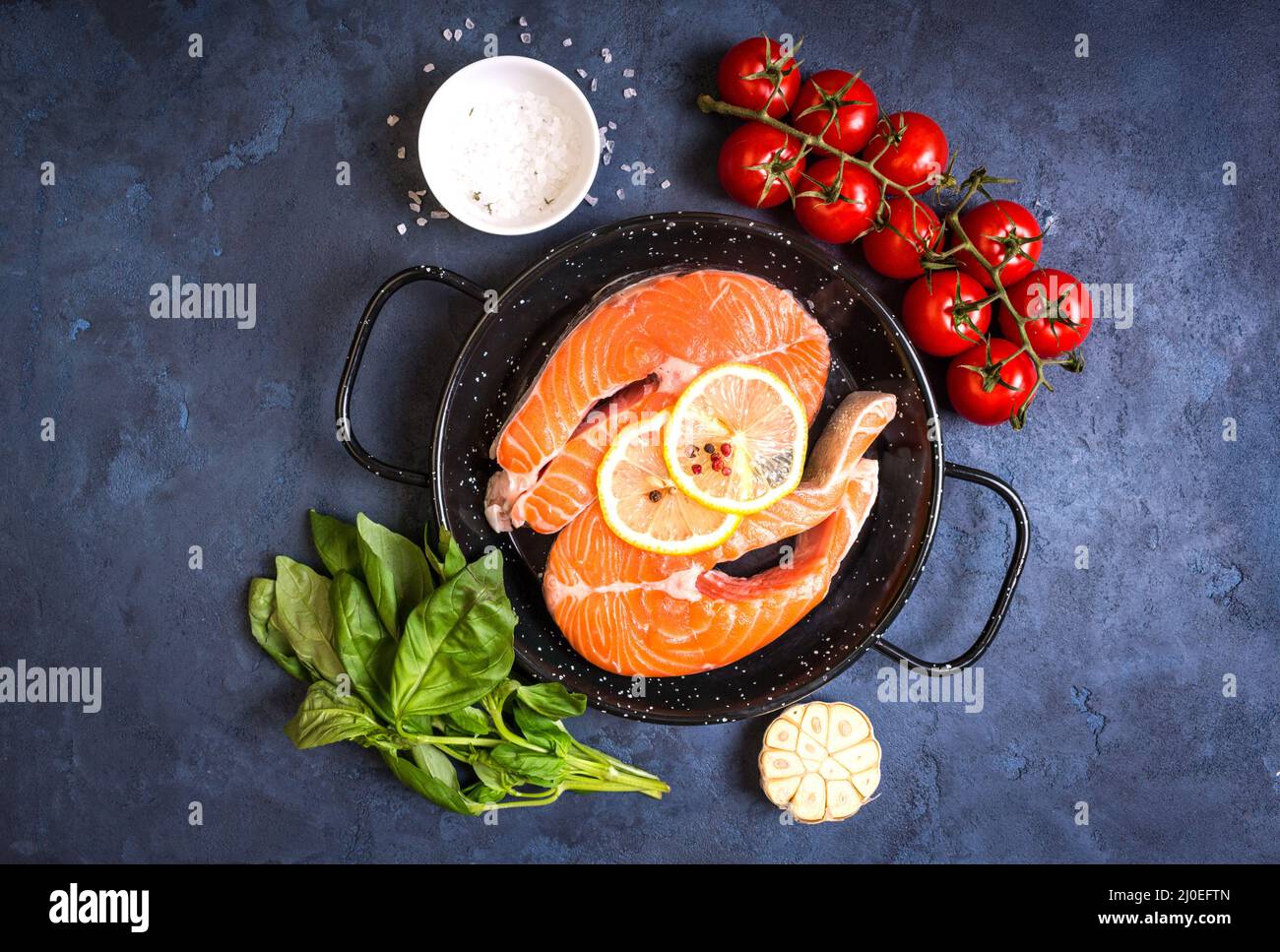 Fish steaks set hi-res stock photography and images - Alamy
