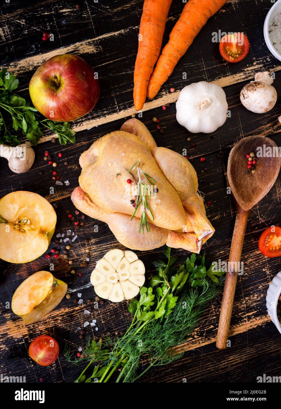 Chicken ready for cooking Stock Photo - Alamy
