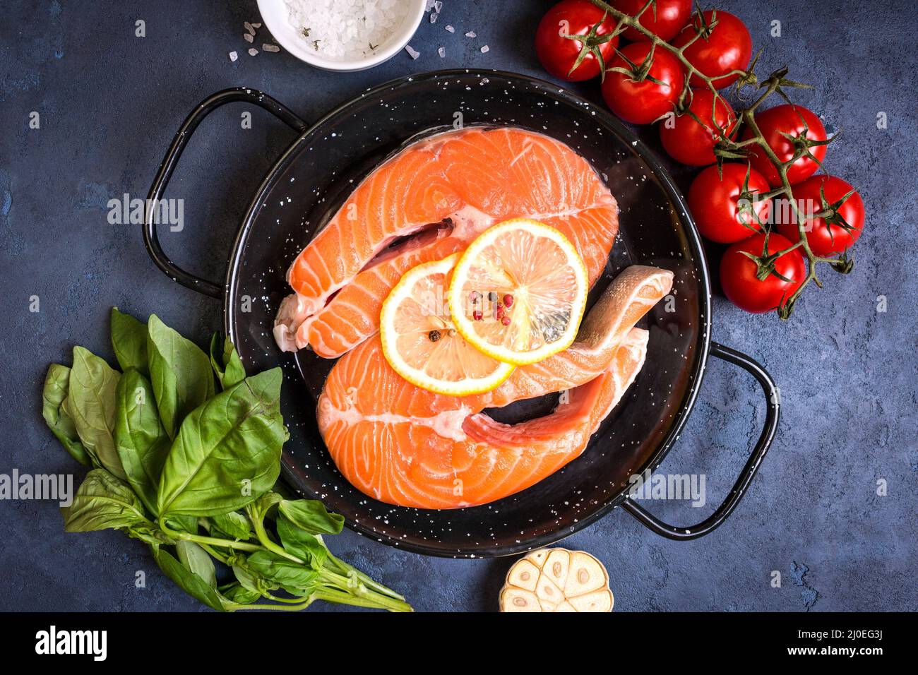 Fish steaks set hi-res stock photography and images - Alamy