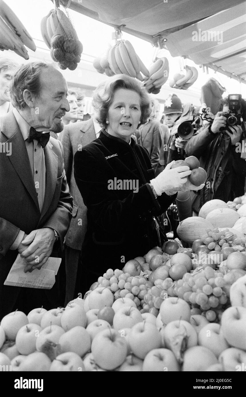 Conservative Prime Minister, Margaret Thatcher, at Milton Keynes ...