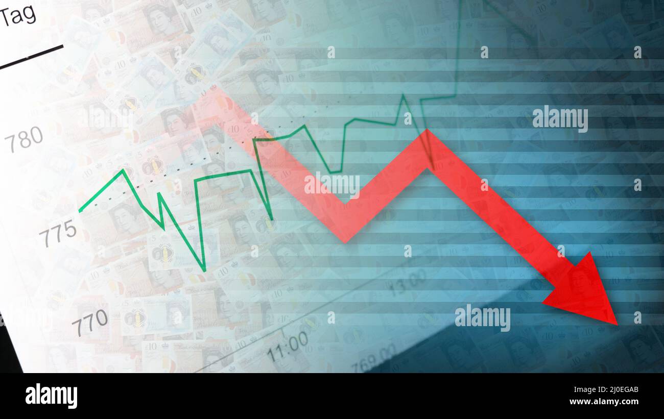 Downward graph hi-res stock photography and images - Alamy