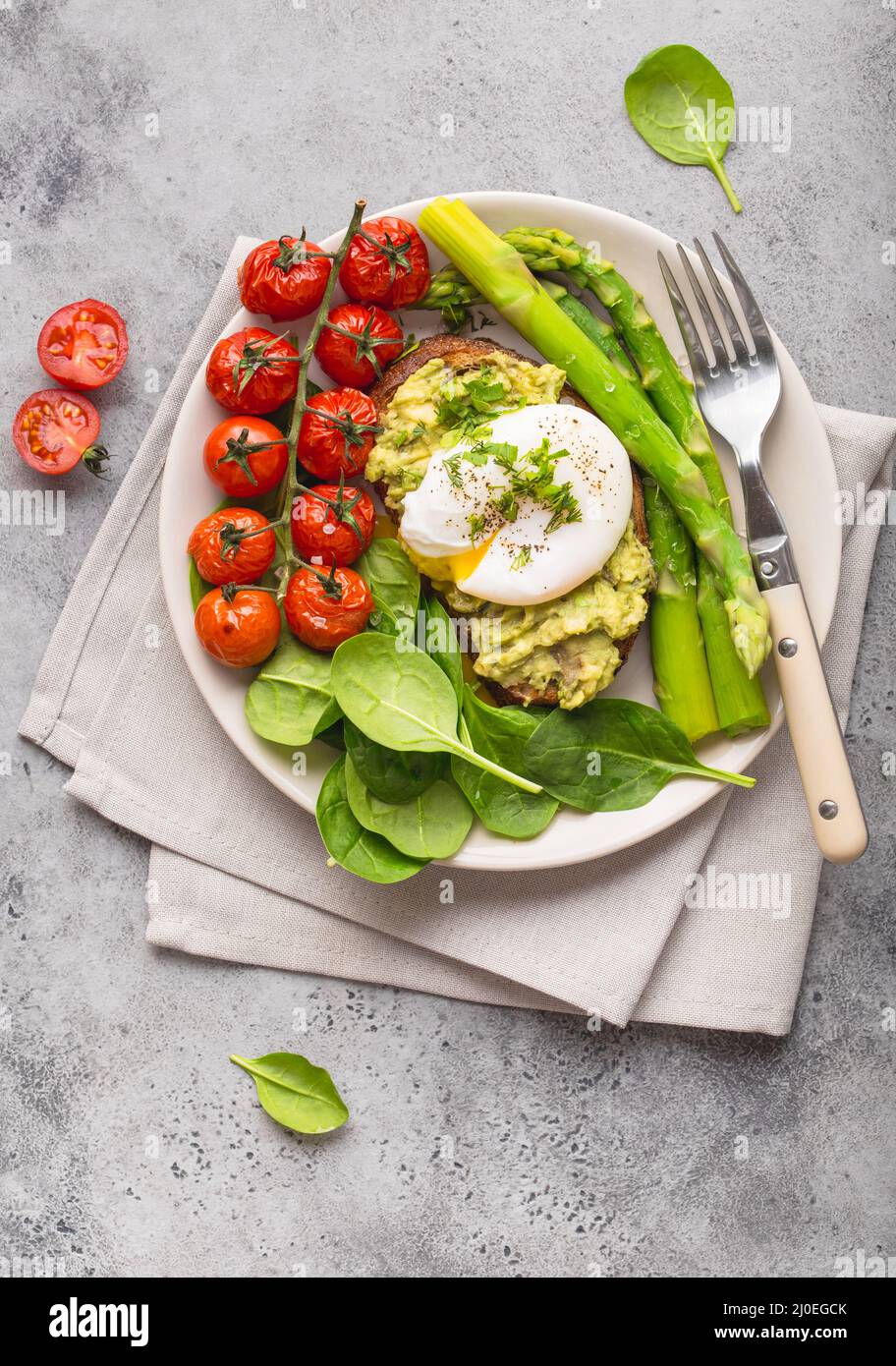 Healthy vegetarian meal plate Stock Photo - Alamy