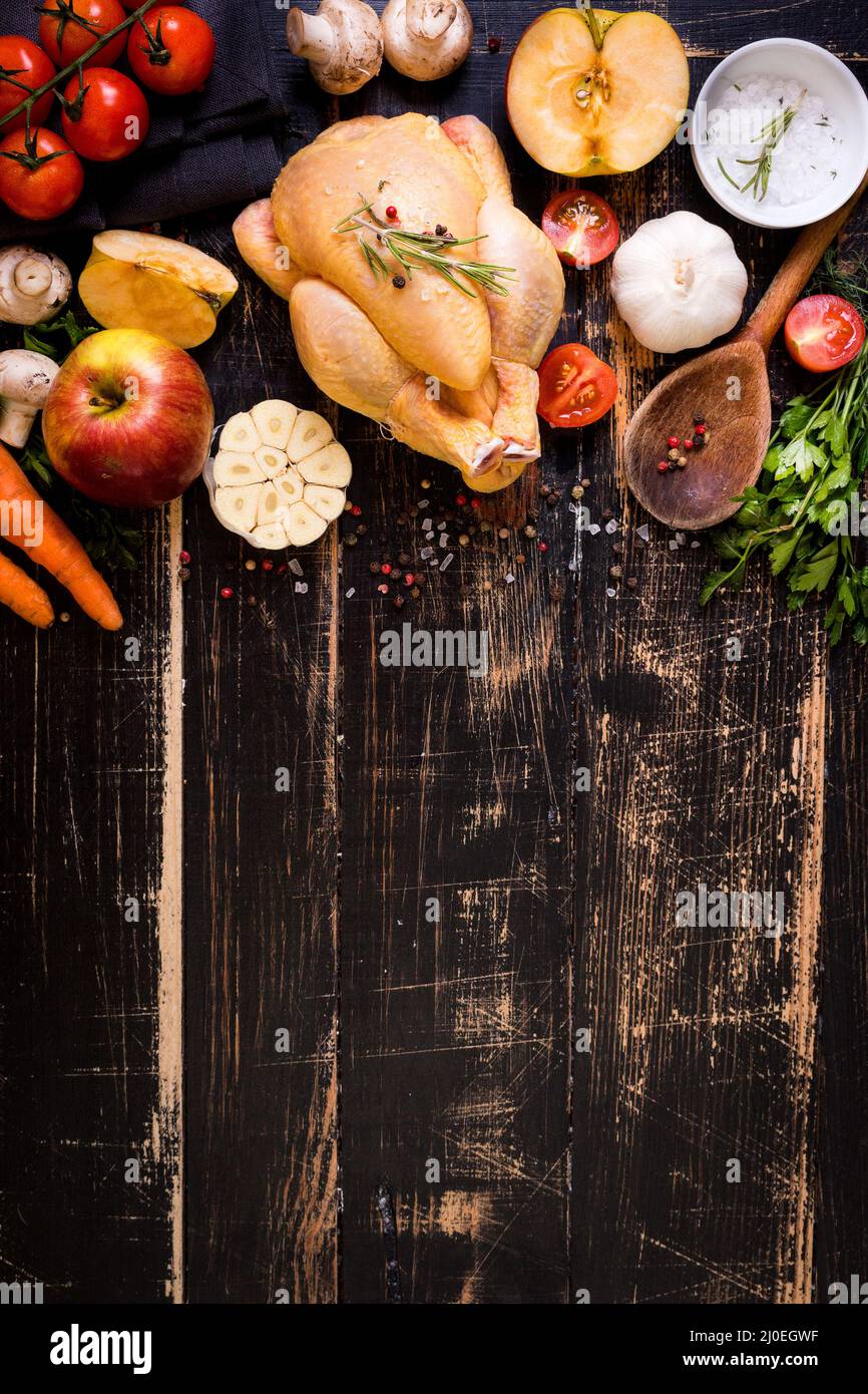 Chicken ready for cooking Stock Photo - Alamy