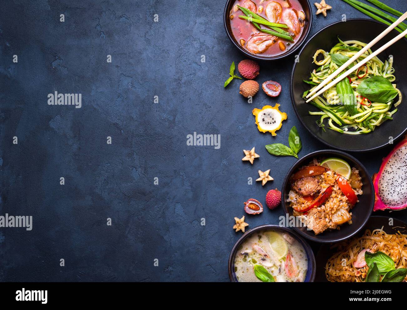 Thai food background Stock Photo - Alamy