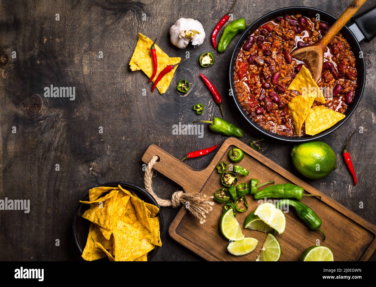 Chili con carne background Stock Photo - Alamy