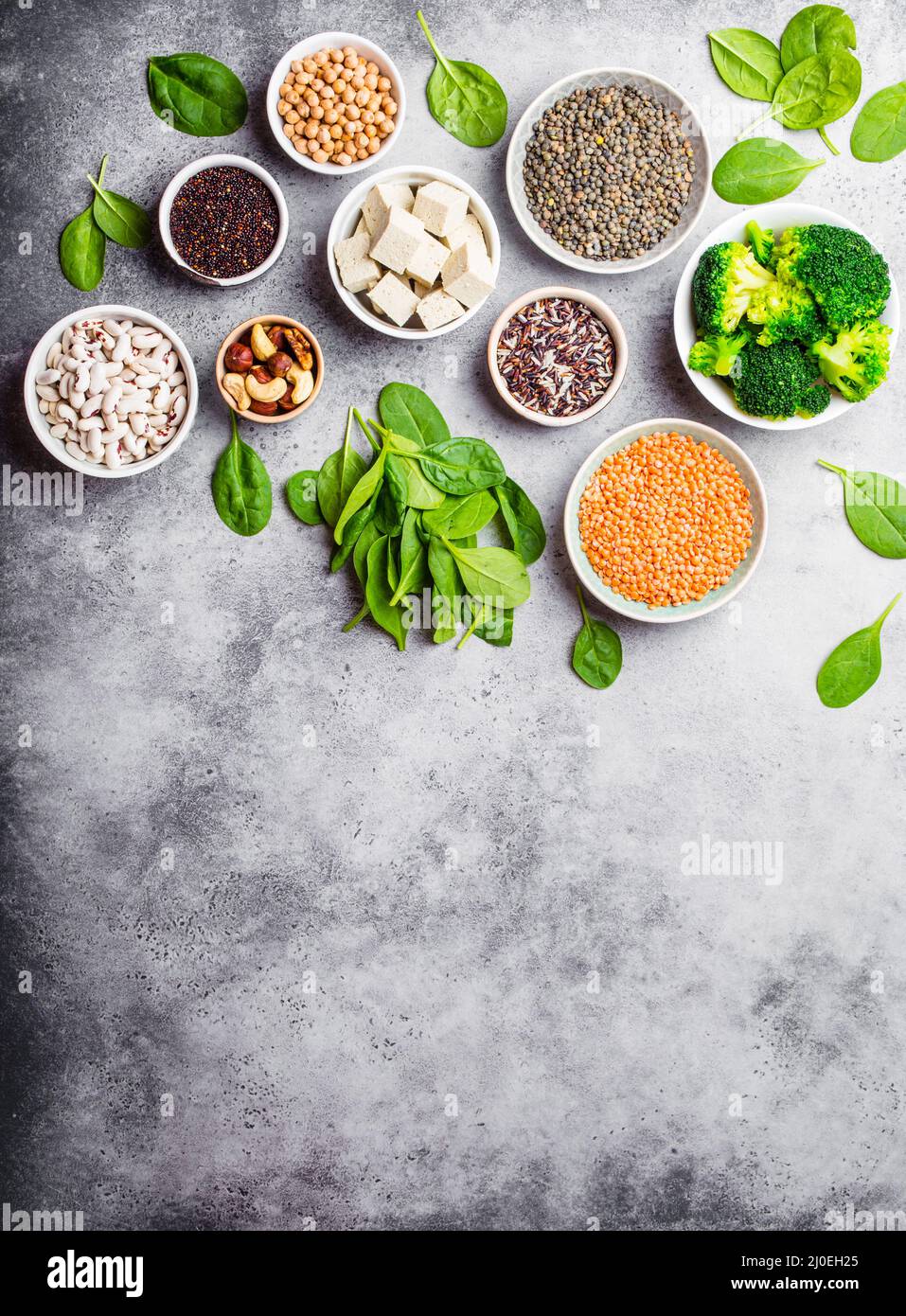 Vegan protein sources Stock Photo - Alamy