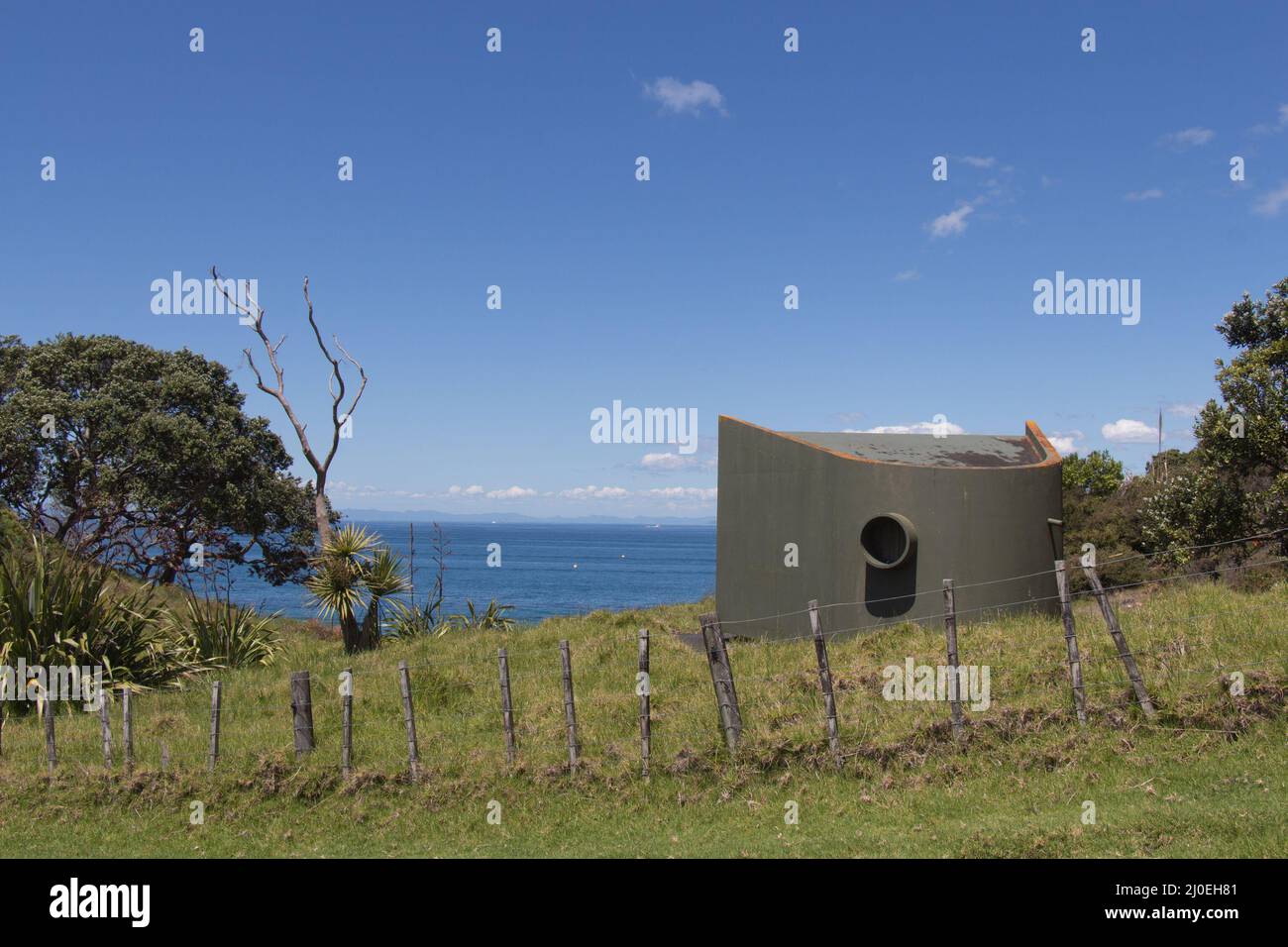 The view of a WWII Ship Degaussing Station in Shakespear Regional Park ...