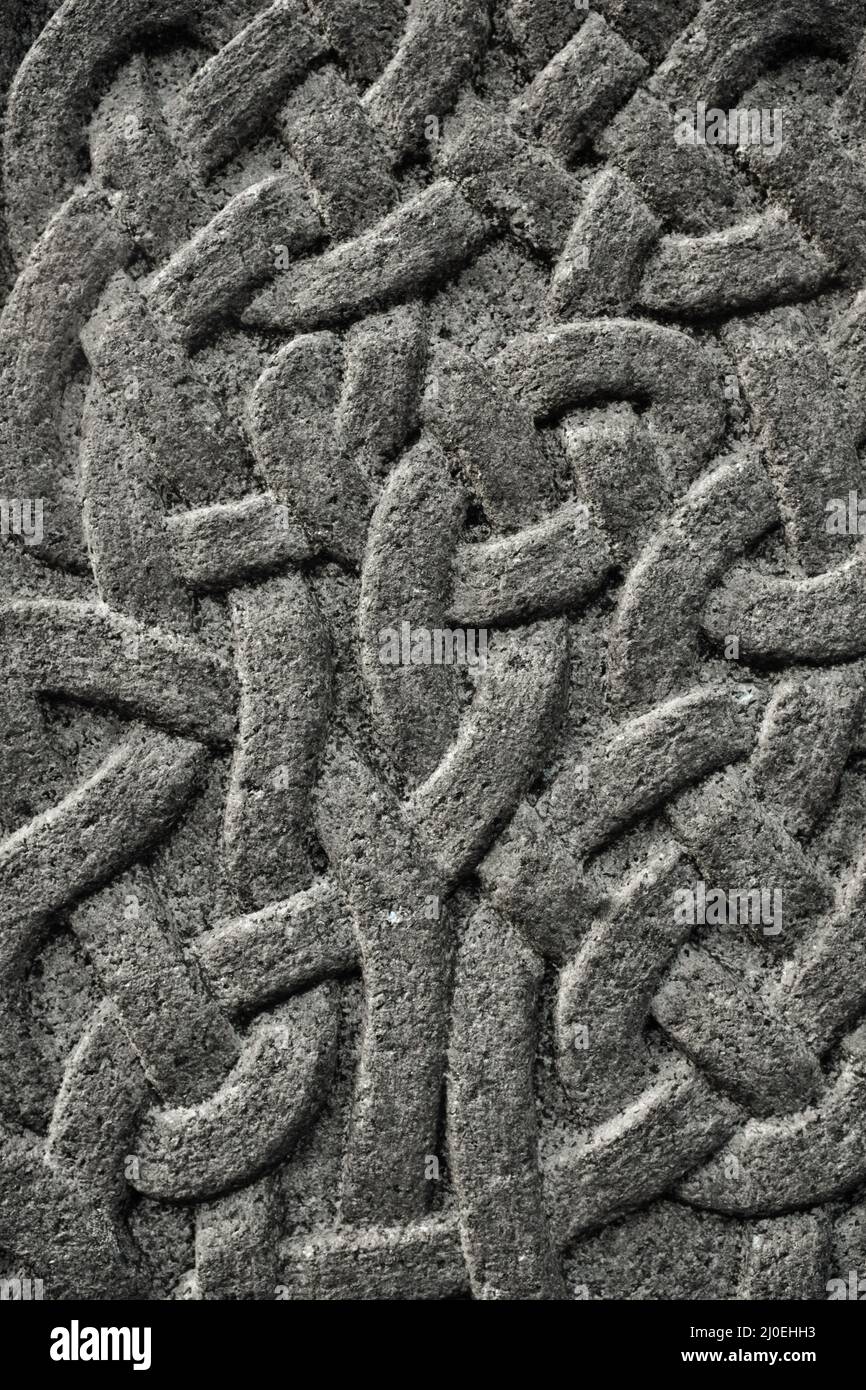 Celtic Pattern In Stone Stock Photo - Alamy