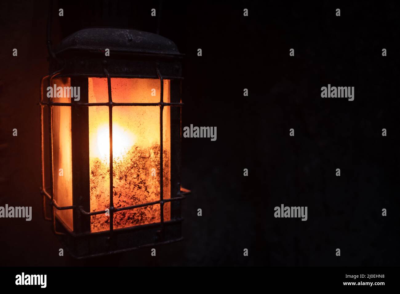 Spooky Old Lantern Or Lamp Stock Photo - Alamy