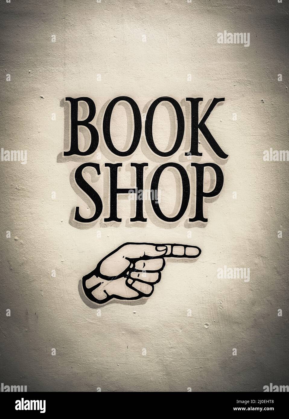 Vintage Book Shop Sign Stock Photo - Alamy