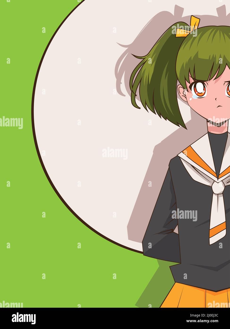 angry anime girl Stock Vector Image & Art - Alamy