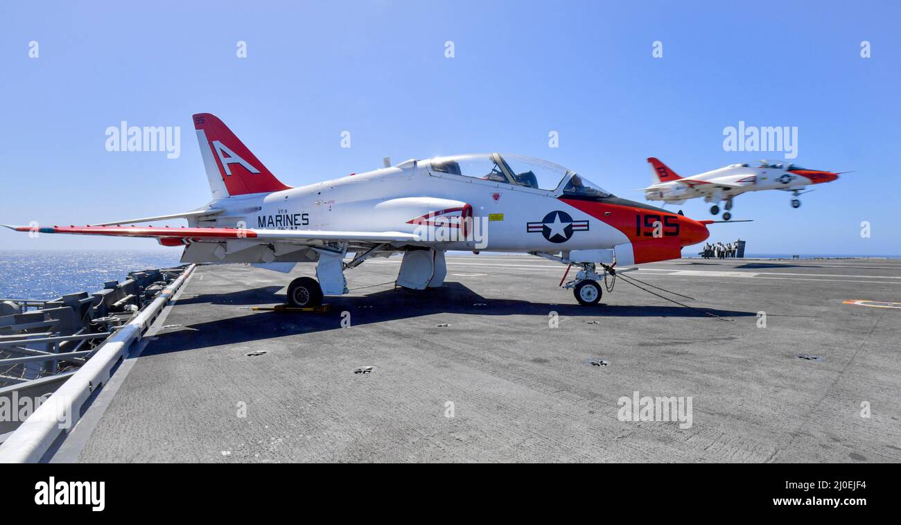 220317-N-NH257-1002 PACIFIC OCEAN (Mar. 17, 2022) A T-45C Goshawk, from ...
