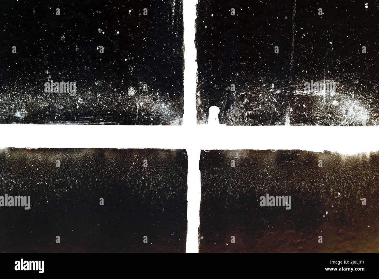 Negative dirty old window frame Stock Photo - Alamy