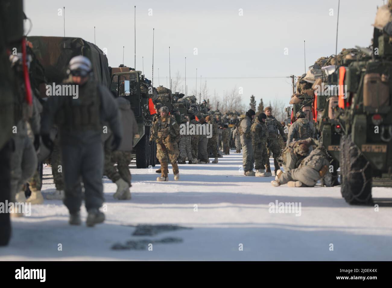 U.S. Army Soldiers assigned to the 1st Stryker Brigade Combat Team ...