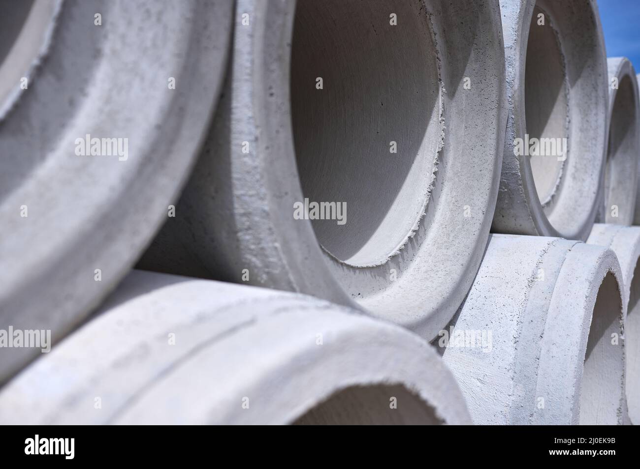 detail of some concrete pipes for the construction of a highway Stock ...