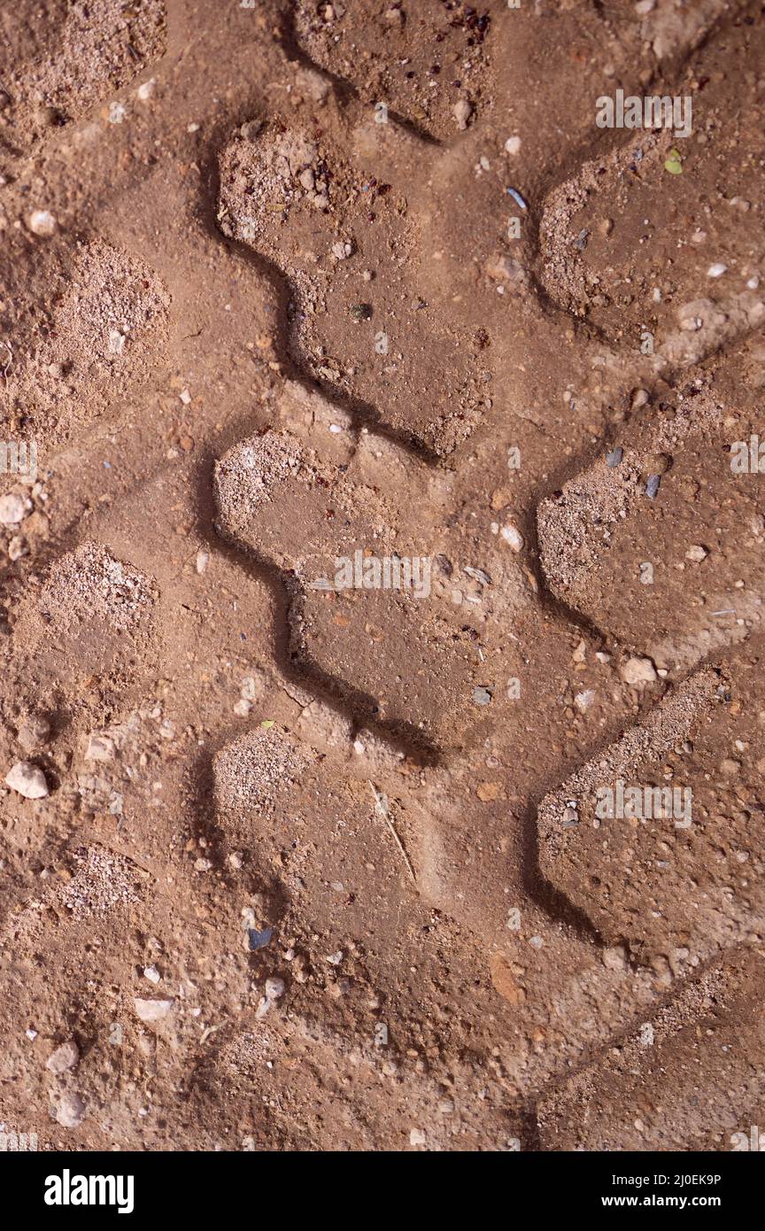 detail of a wheel track of a tractor or heavy machinery Stock Photo - Alamy