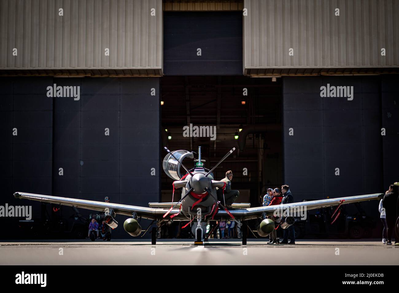 U.S. Air Force Capt. Matt Jensen, 81st Fighter Squadron AT-6E Wolverine ...