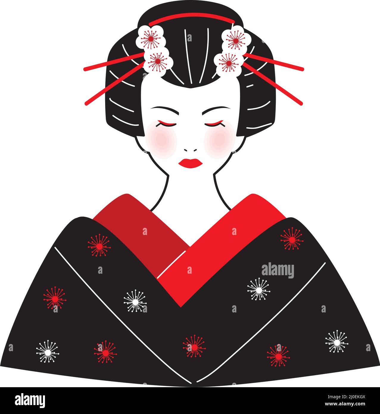 geisha portrait icon Stock Vector Image & Art - Alamy