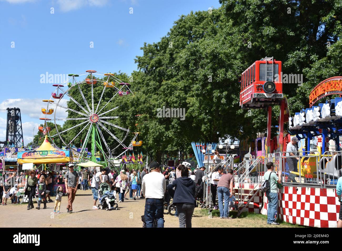 City Fair at Tom McCall Waterfront Park in Portland, Oregon Stock Photo ...