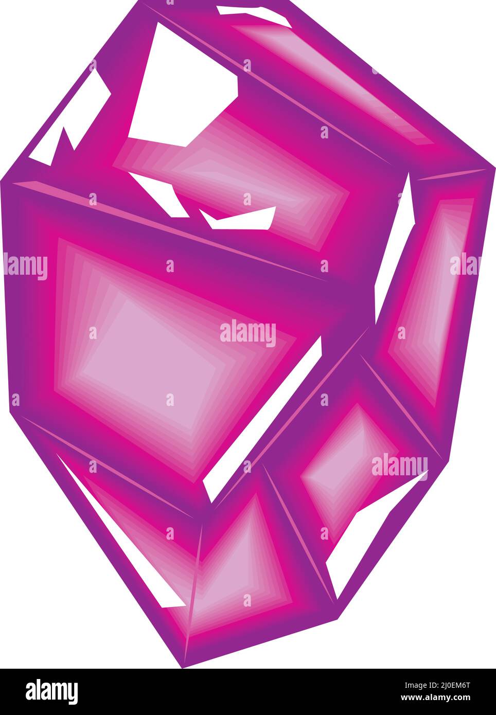 Line drawing quartz crystal Cut Out Stock Images & Pictures - Alamy