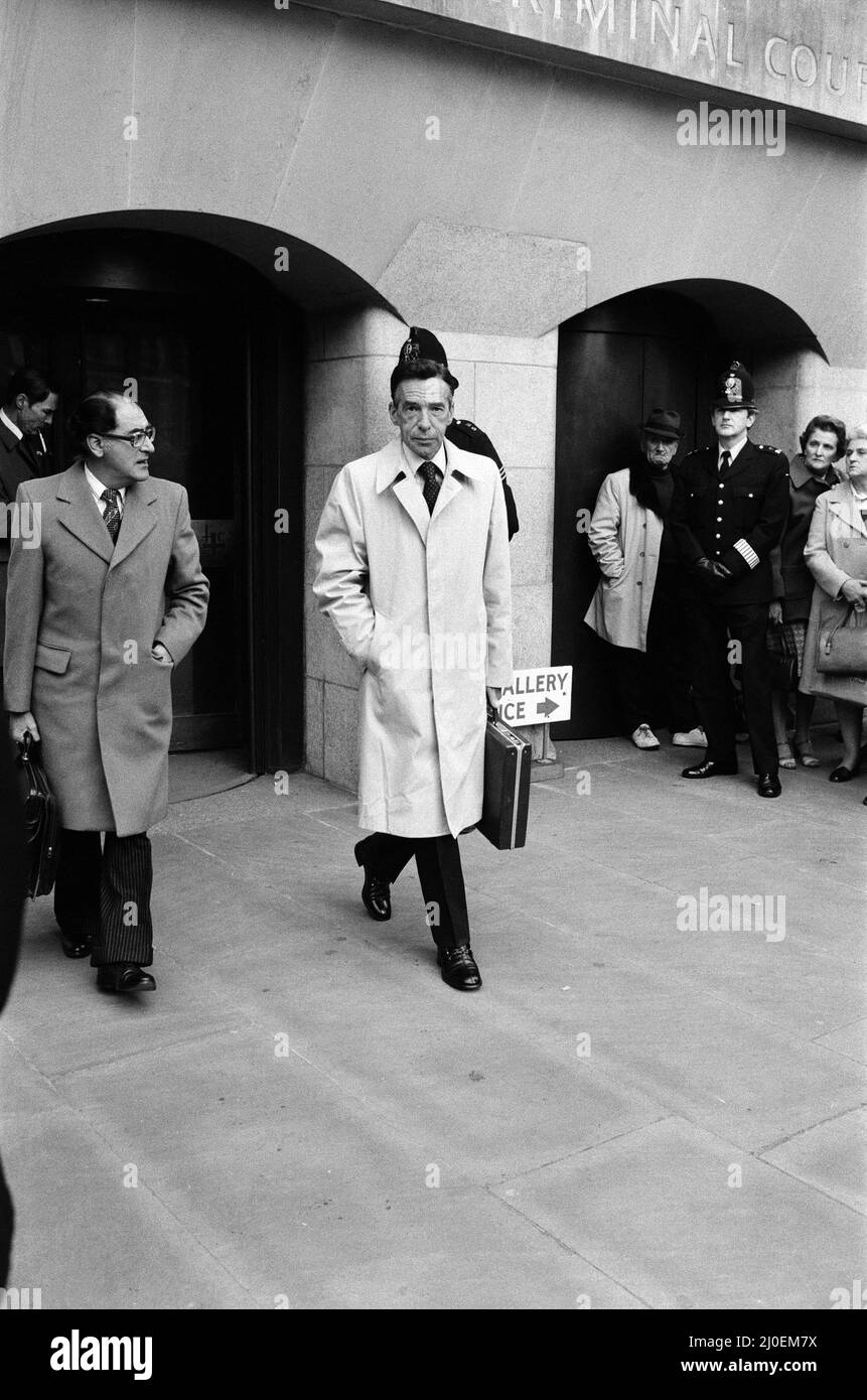 Peter Bessell at the Jeremy Thorpe trial at the Old Bailey. 8th May ...