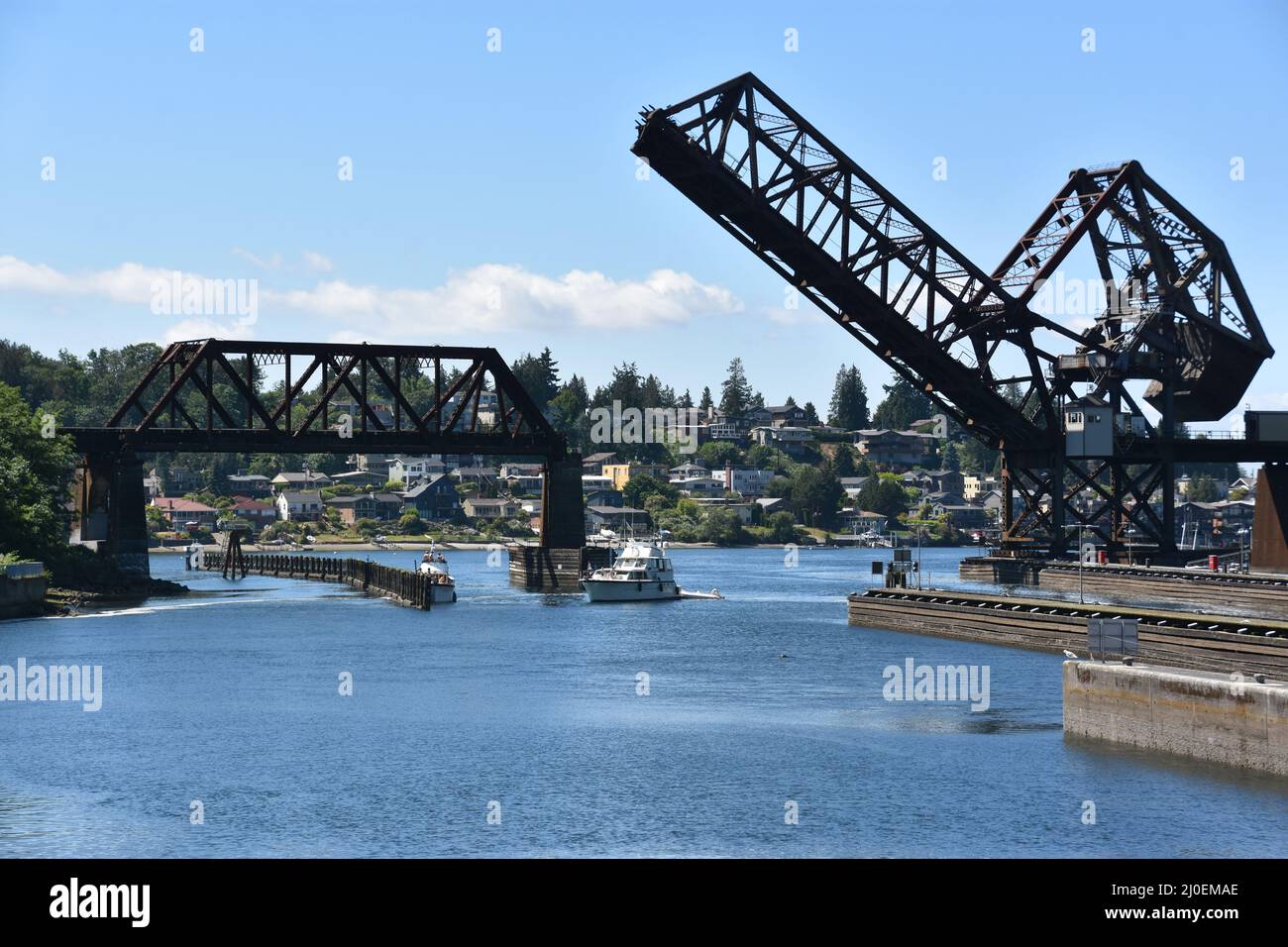 Hiram M. Chittenden Locks (Ballard Locks) in Seattle, Washington Stock ...
