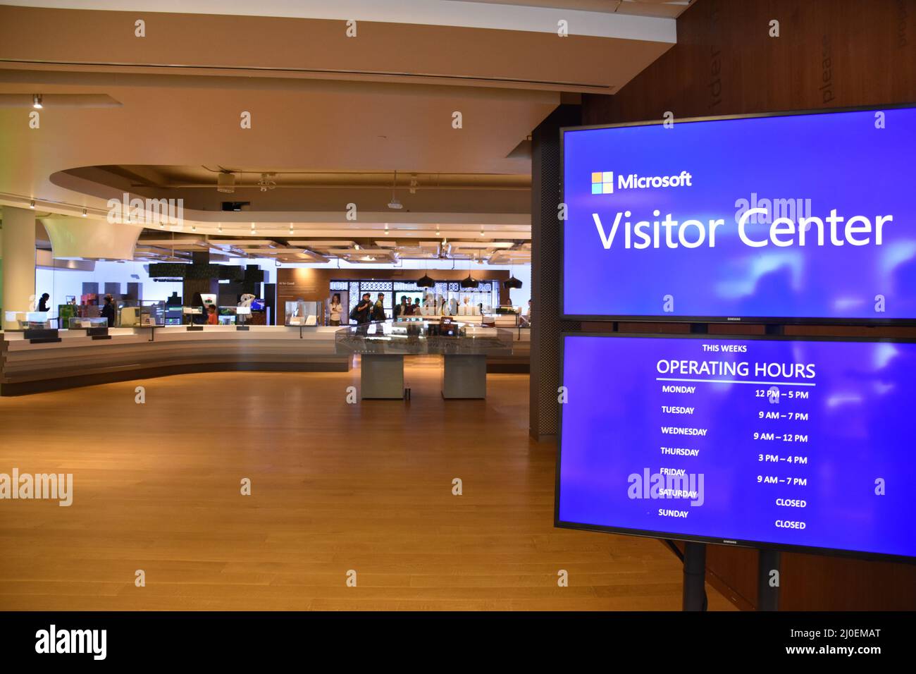 Microsoft Visitor Center at the Headquarters in Redmond, Washington ...