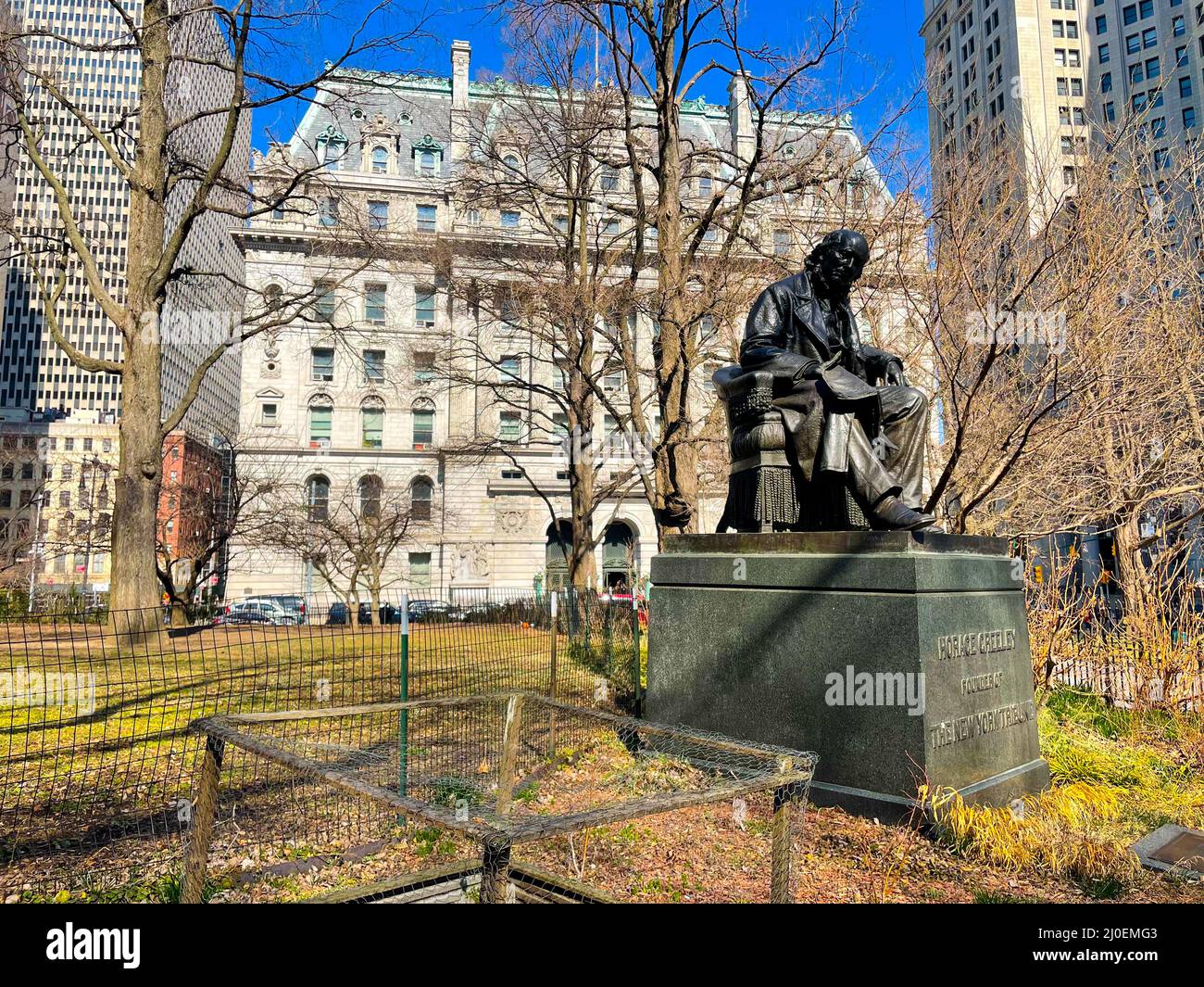 The Hall of Records in Lower Manhattan, New York City on a sunny day on ...