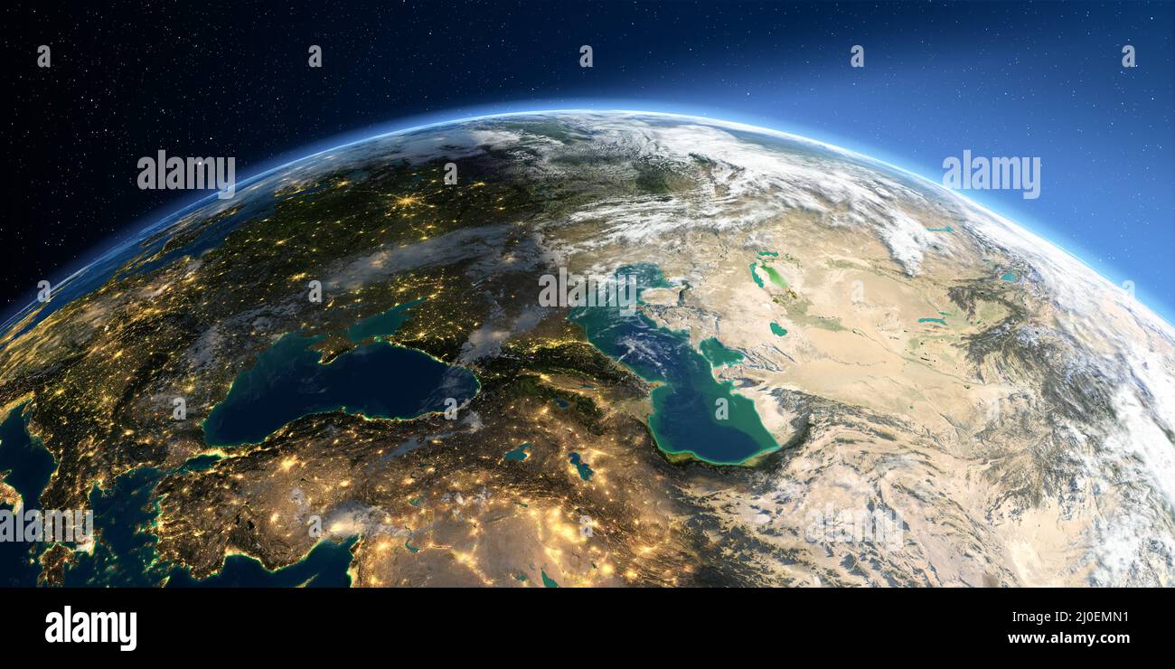 Black sea caspian sea map hi-res stock photography and images - Alamy