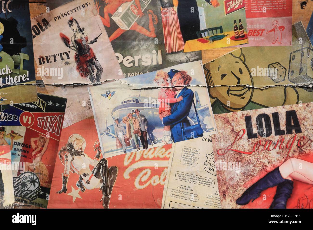 American advertising poster Stock Photo - Alamy