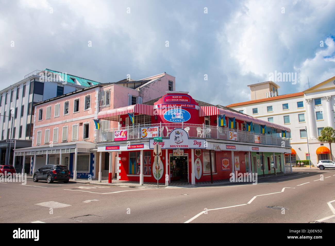 Historic commercial building on Bay Street at George Street in historic ...