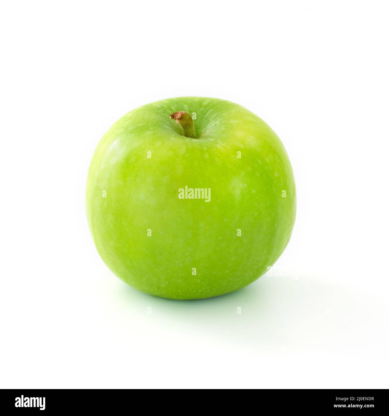 Juicy green Apple fruit isolated on white background Stock Photo - Alamy
