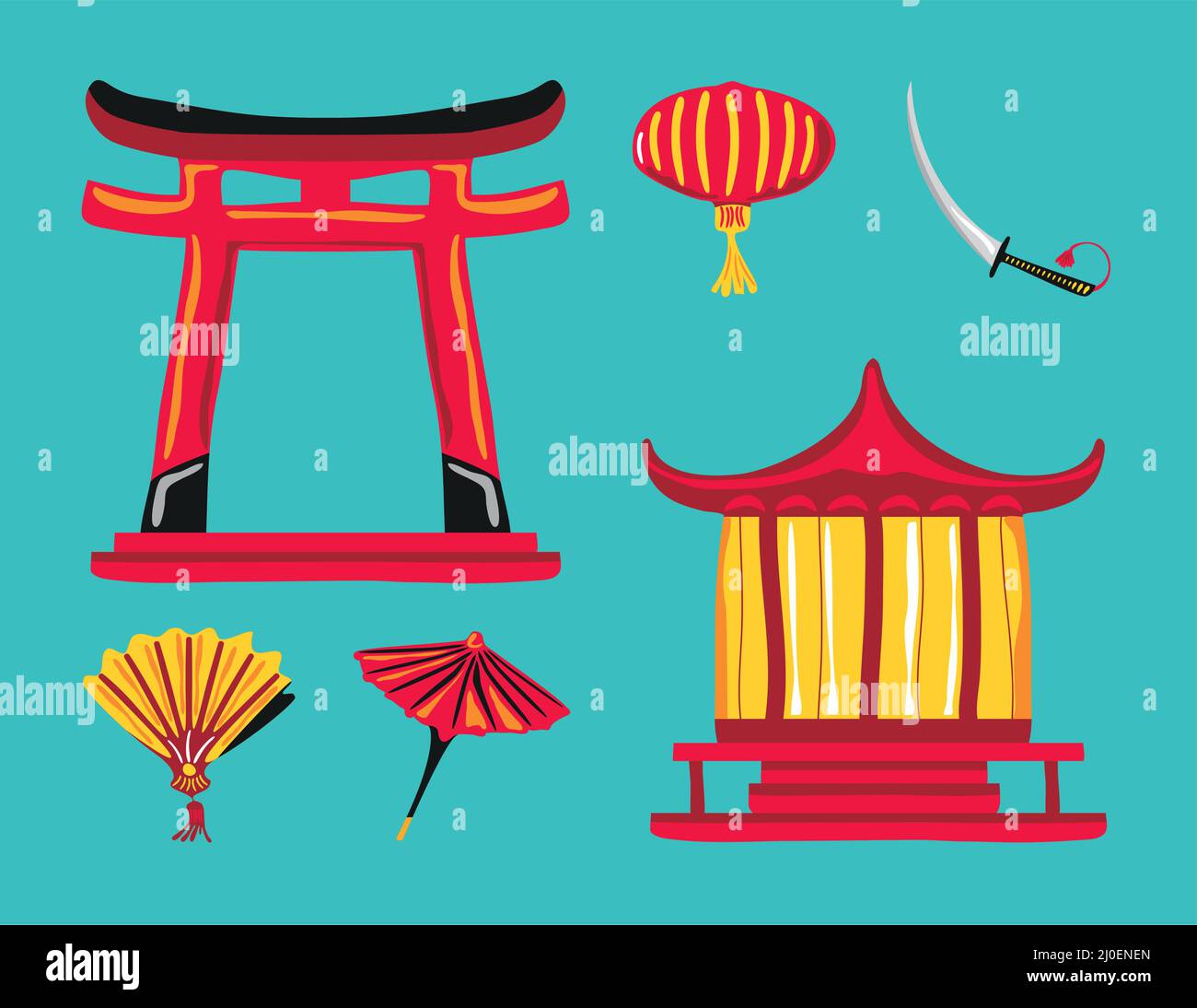 japanese traditional icons set Stock Vector Image & Art - Alamy
