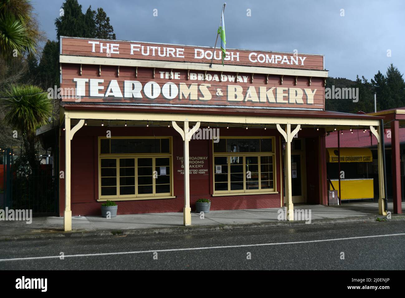 REEFTON, NEW ZEALAND, SEPTEMBER 6, 2021: An historic building on ...