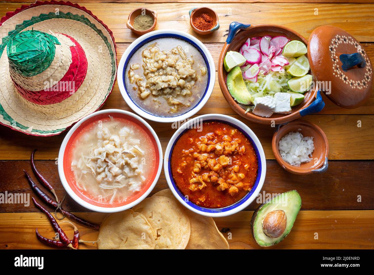 Traditional mexican pozole soup Stock Photo - Alamy